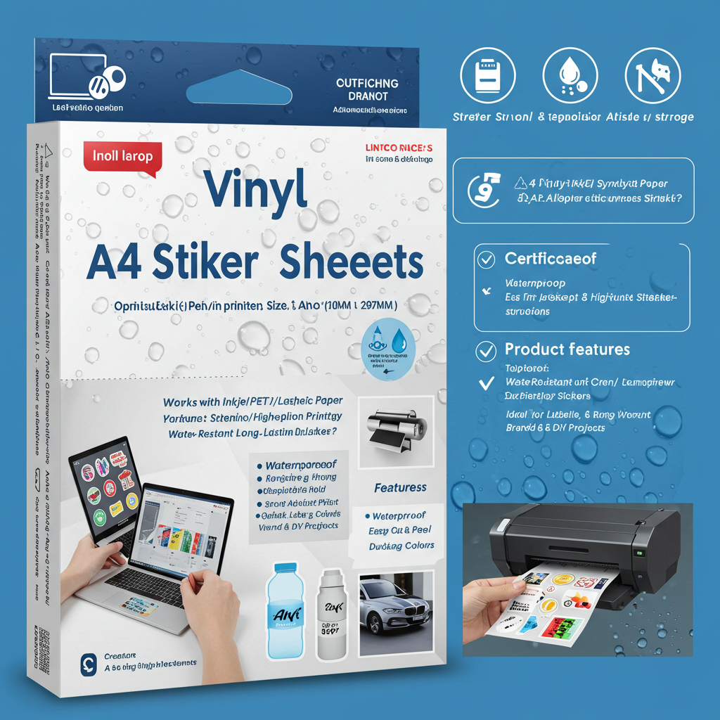 High-Quality A4 Vinyl Sticker Sheets - Crystal Code
