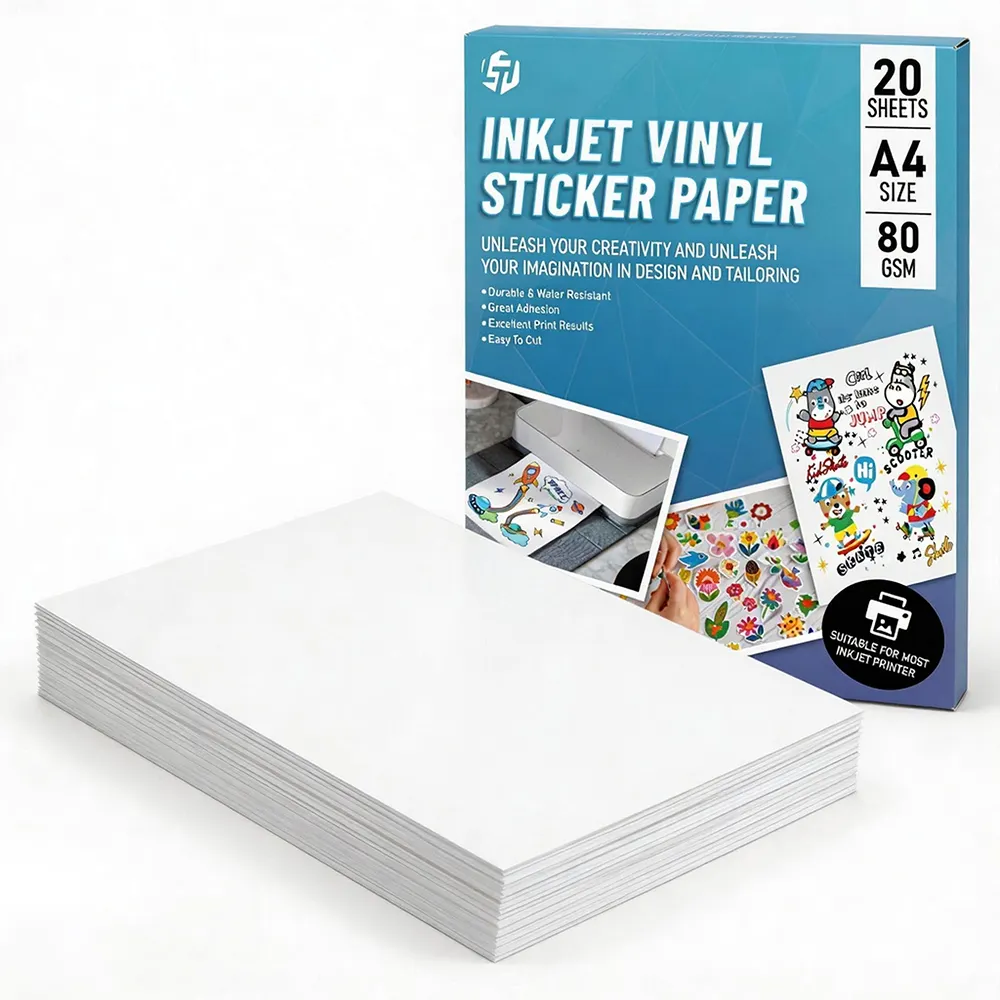 Glossy Printable Vinyl Sticker Paper for Labels & Crafts
