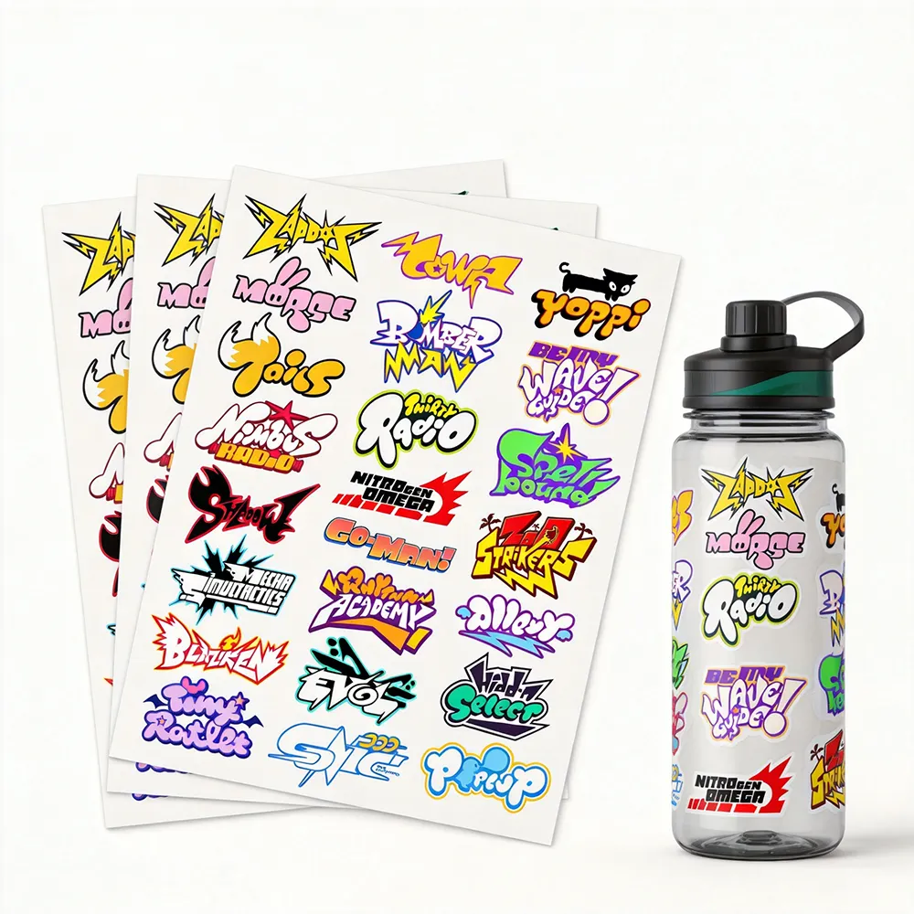 Printable Vinyl Sticker Paper for Water Bottles Label Sheets Kit